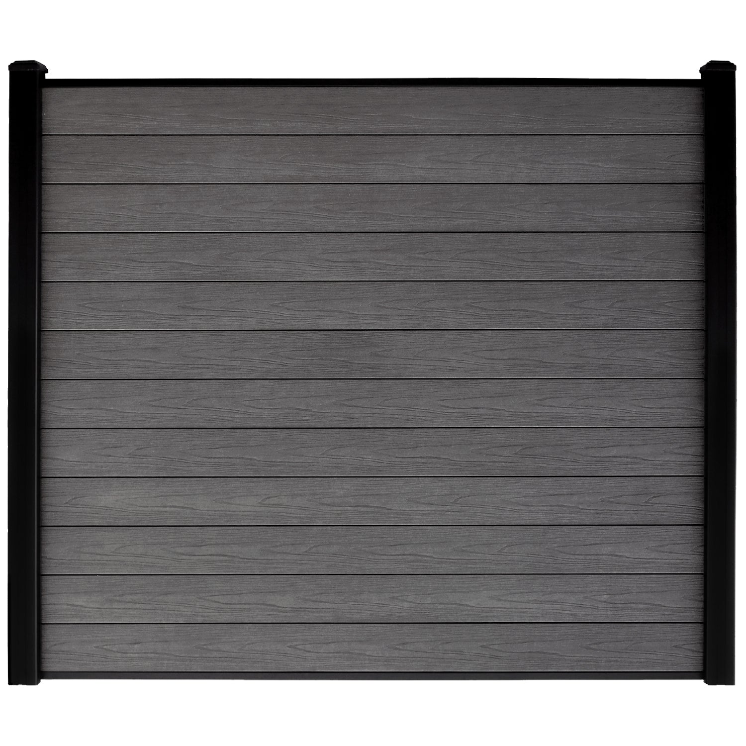 Composite Fence Series 6 ft. x 6 ft. Harrow Grey Co-Extruded Composite ...
