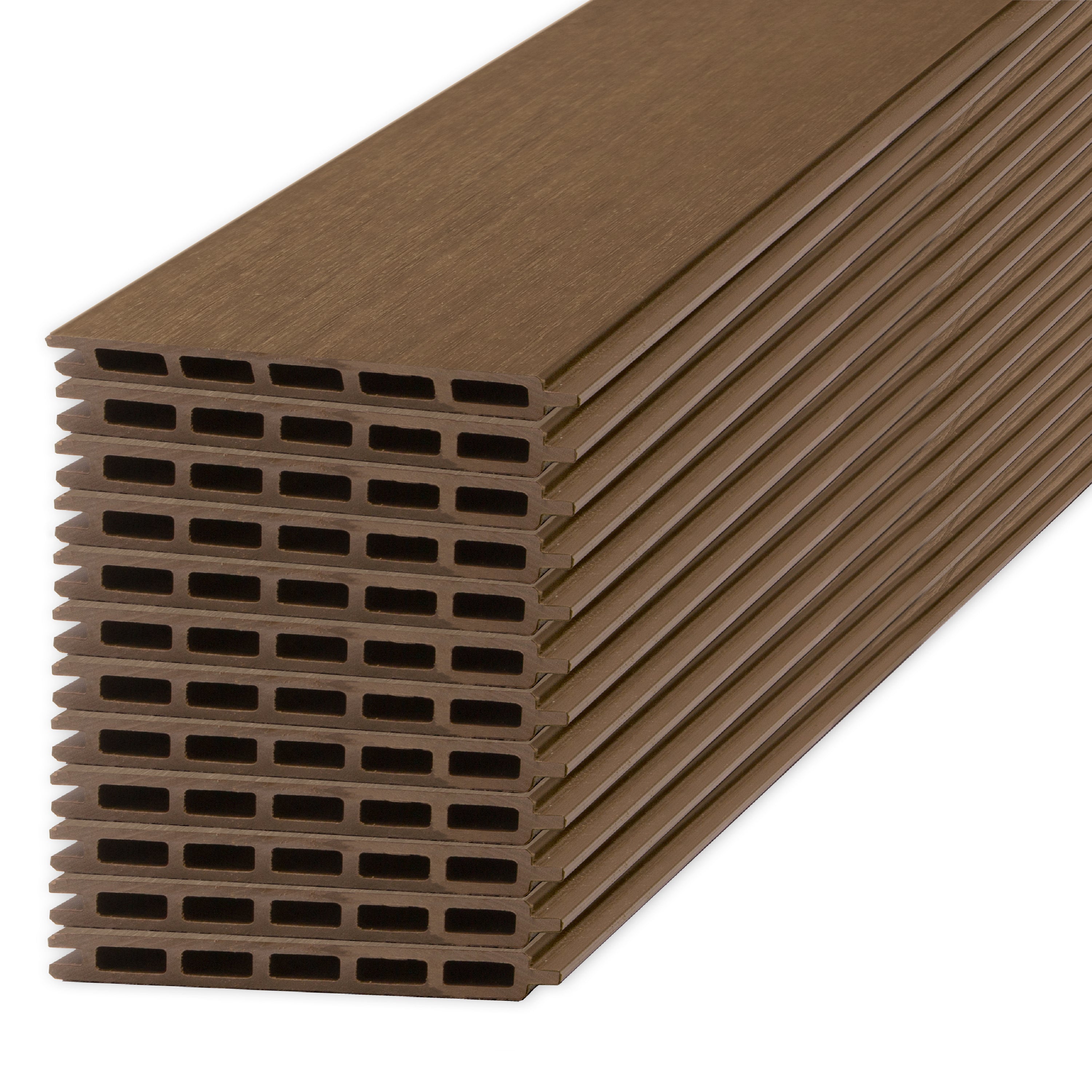 Copy of Composite Fence Series 6 ft. x 6 ft. Savannah Brown WPC Brushe ...