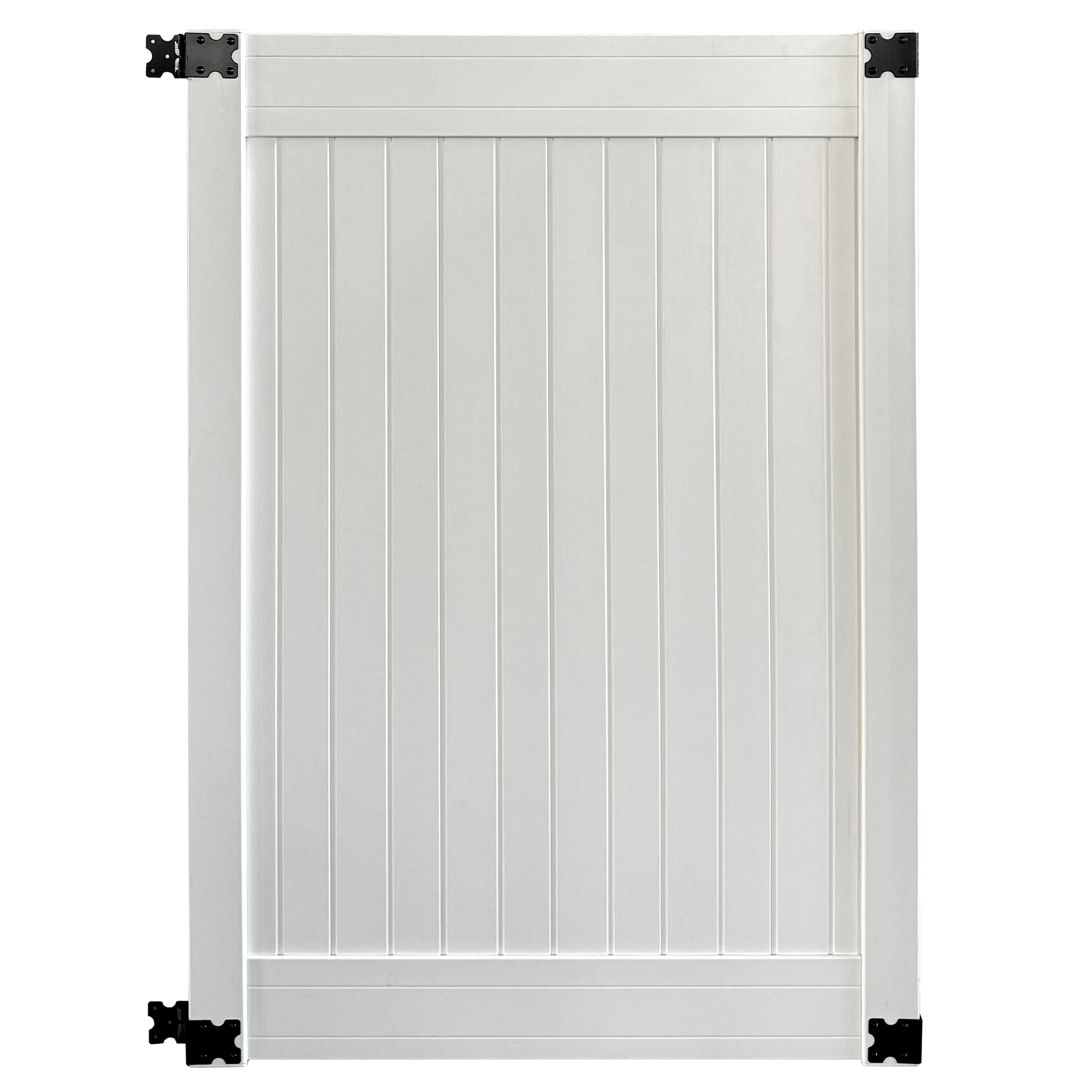 White Pre-Assembled Vinyl Ivory Fence Gate 4 ft. W x 6 ft. H – creative ...