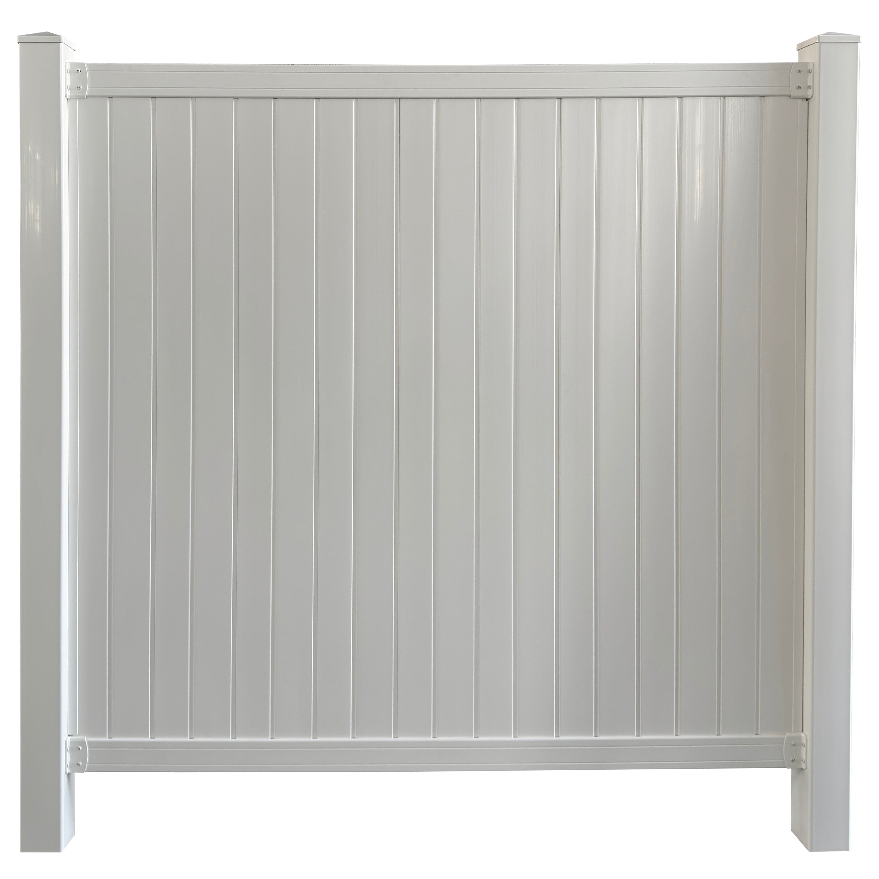 White Vinyl Ivory Fence Panel Kit 6 ft. H x 6 ft. W – creative-surfaces