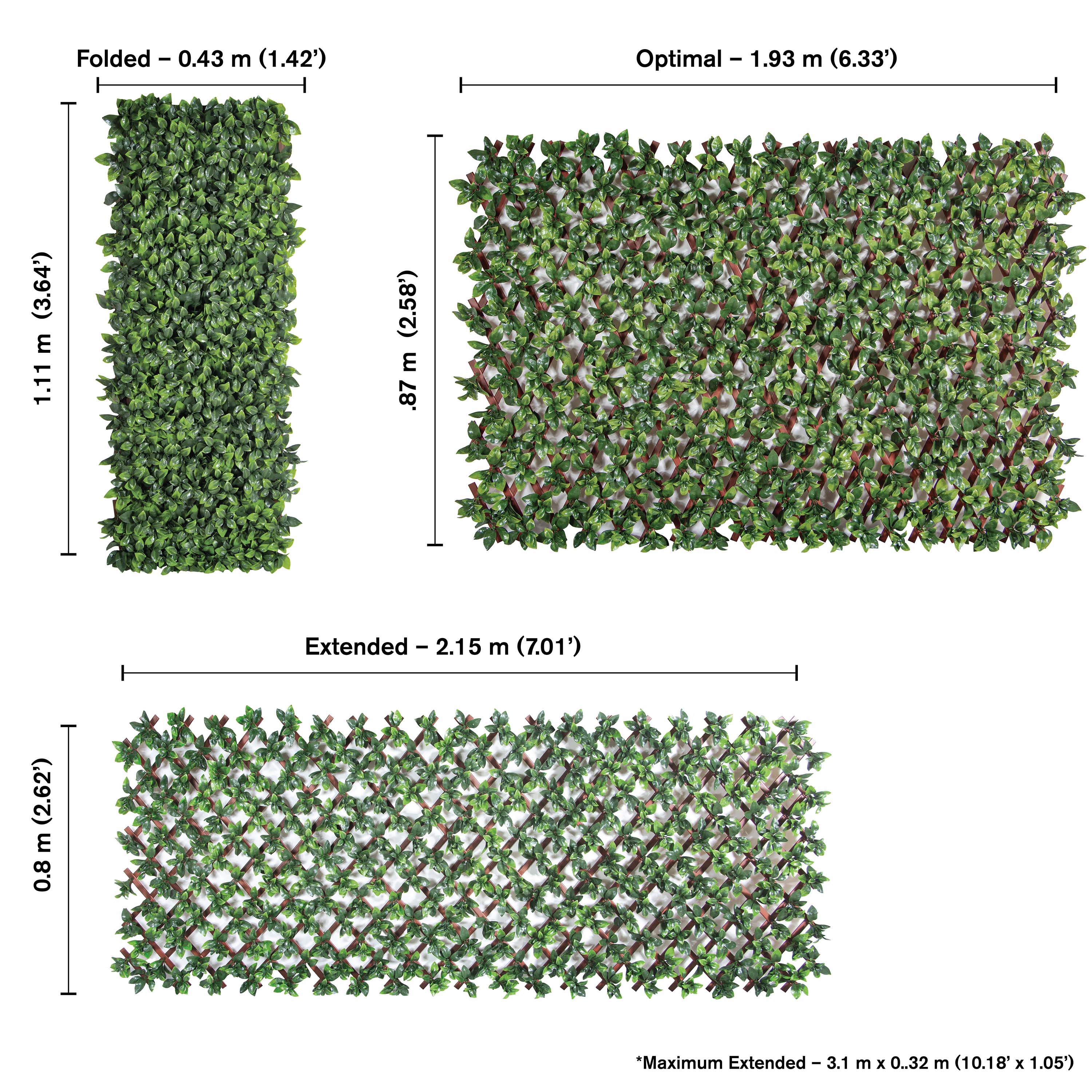 Gardenia 34 in. x 76 in. Expandable Trellis (2-Pack) – creative-surfaces