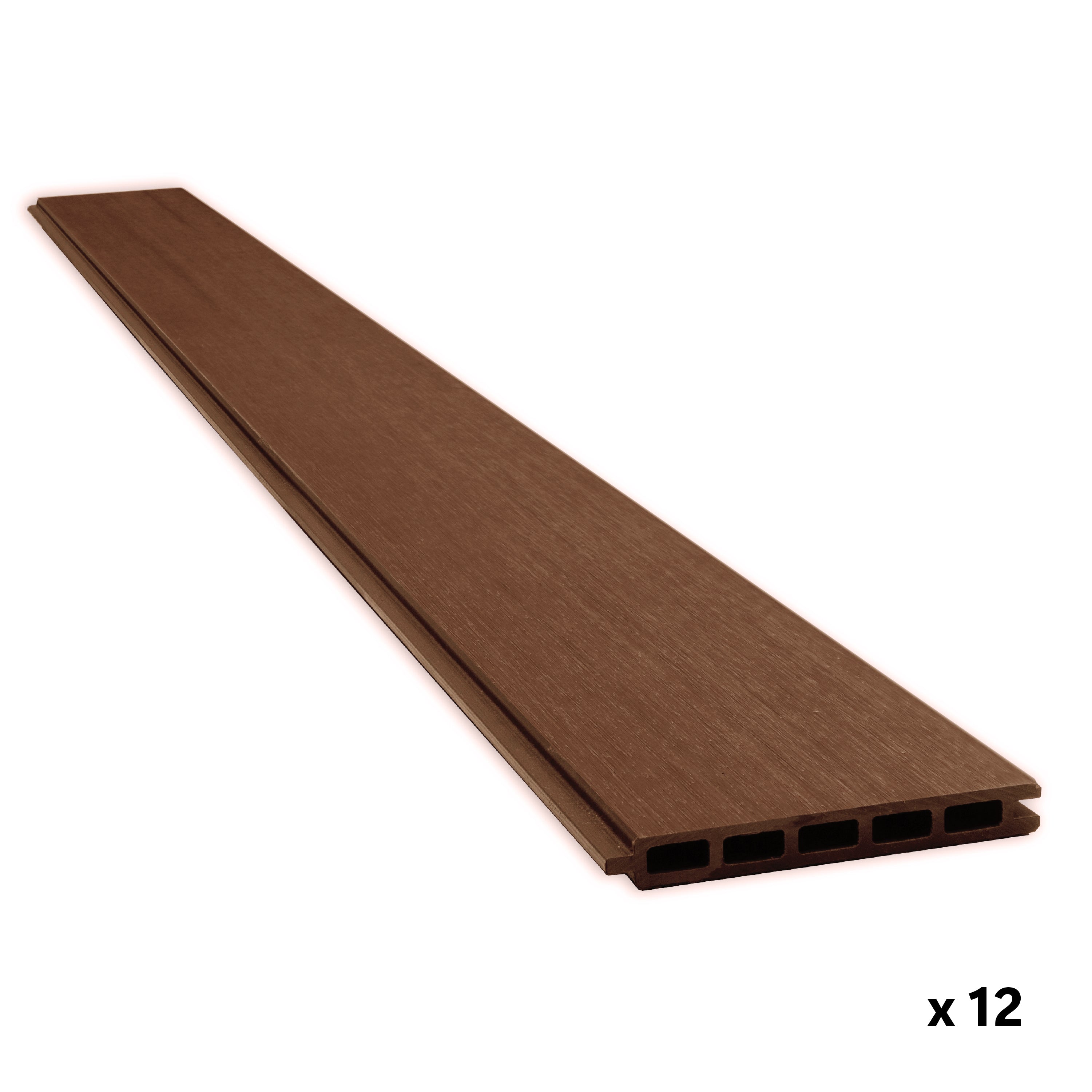 Composite Fence Series 6 ft. x 6 ft. Maple Brown Brushed Fence Panel ( – creative-surfaces