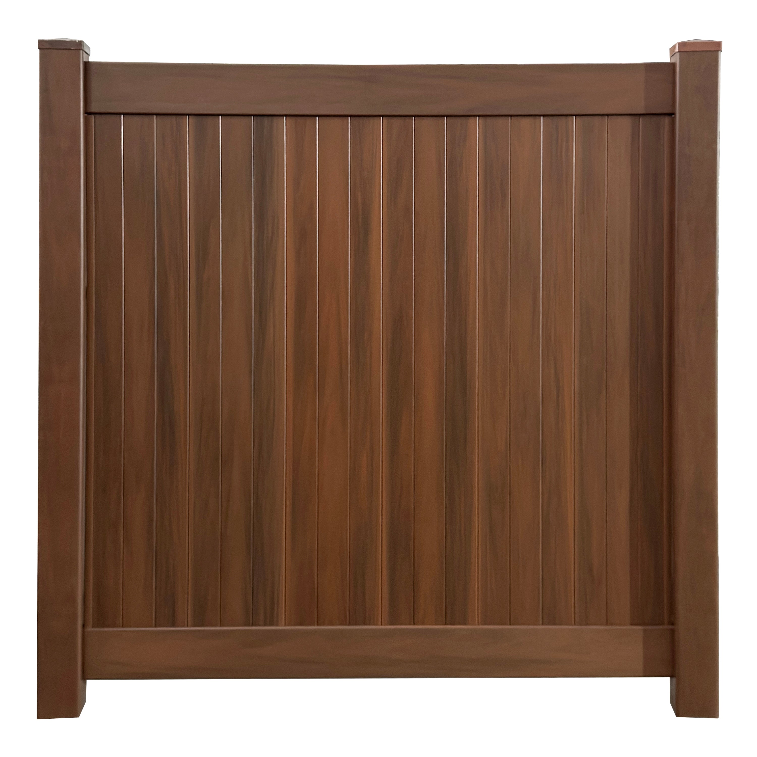 Woodgrain Vinyl Hickory Fence Panel Kit 6 ft. H x 6 ft. W – creative ...